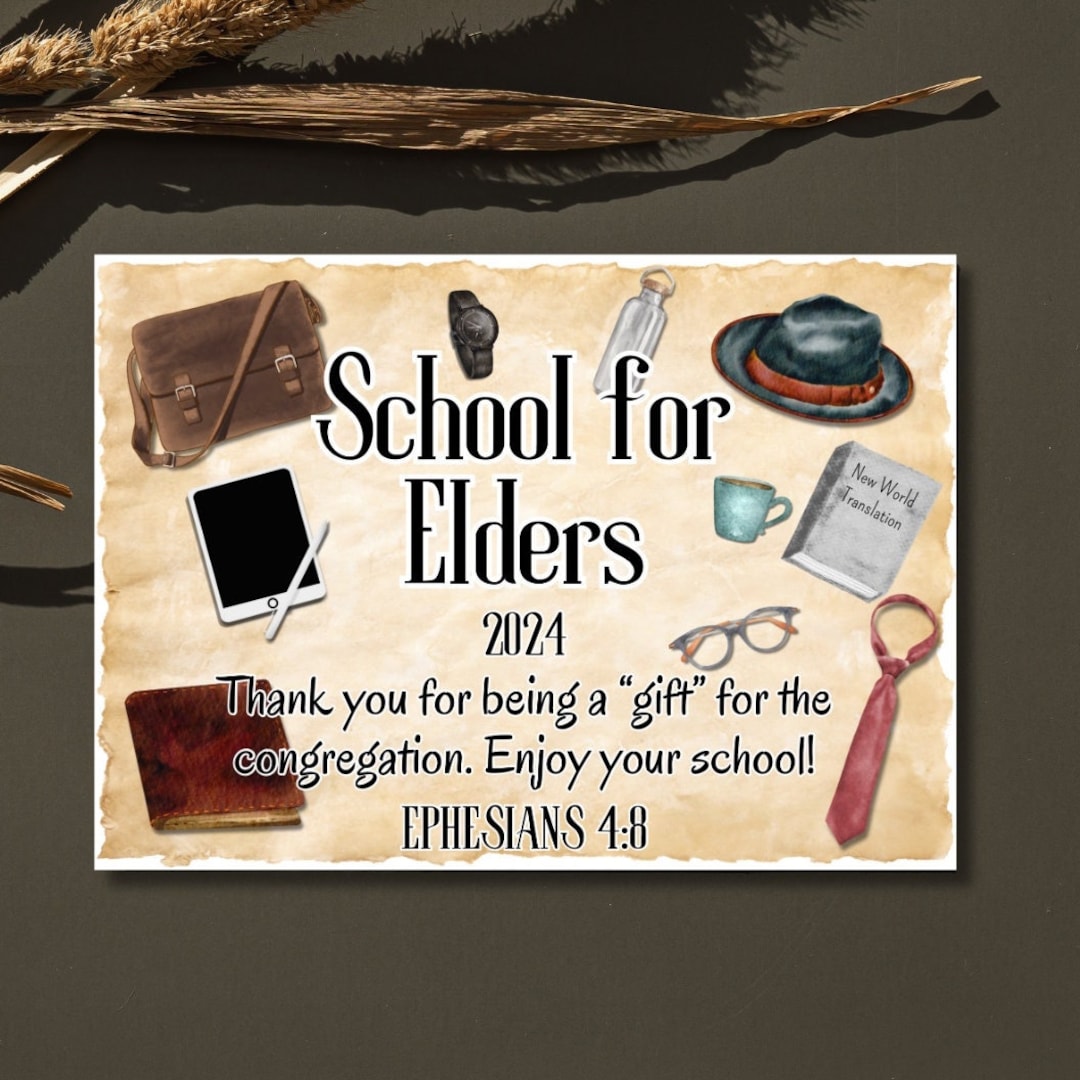 JW Elder School Gifts, JW Elder Appreciation, JW Elder Card, Jw ...