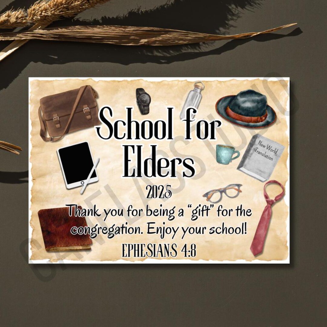 JW Elder School Gifts, JW Elder Appreciation, JW Elder Card, Jw ...