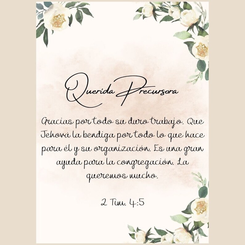 3 Spanish JW Thank You Printable Pioneer Cards/ 3 Tarjetas De ...