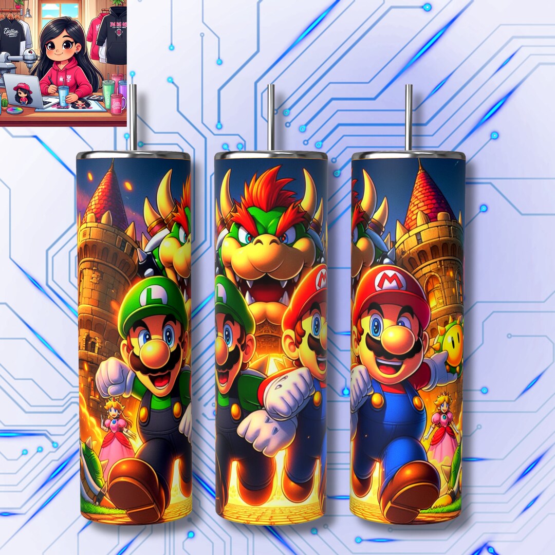 Mario and Luigi Tumbler Wrap Sublimation, Digital Download - Etsy Canada
