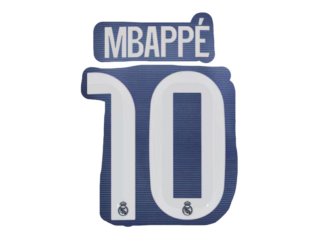 Flocking Nameset MBAPPÉ #10 2025 2026 Away Exterior Madrid - Etsy