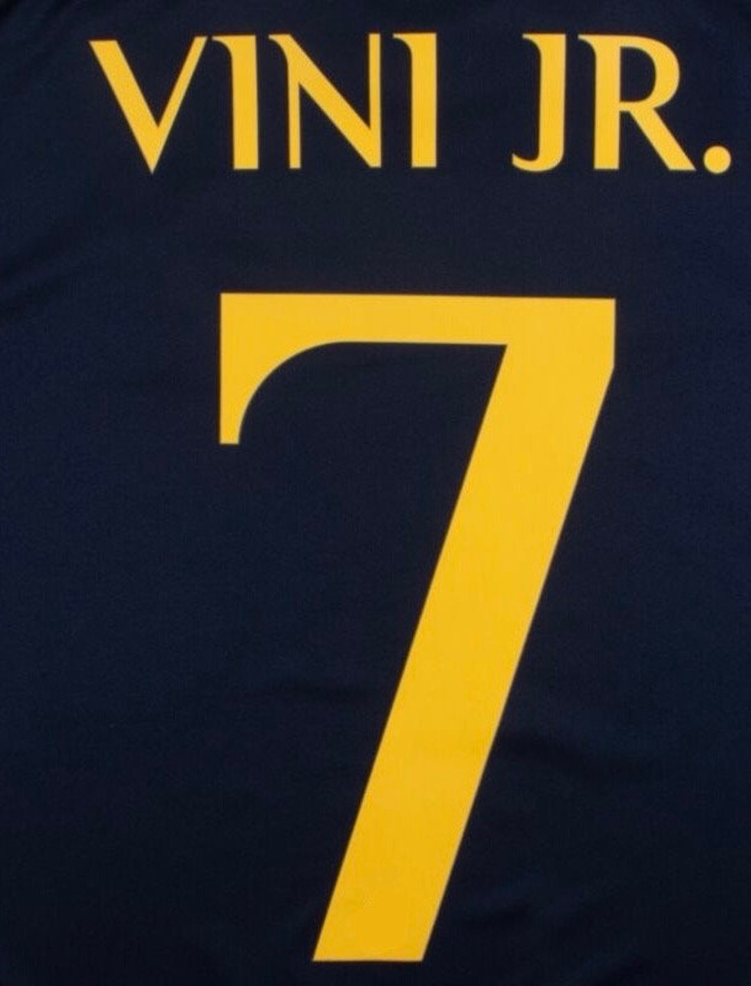Flocking Nameset VINI JR 7 2023 2024 Away Exterior Third Real Madrid - Etsy