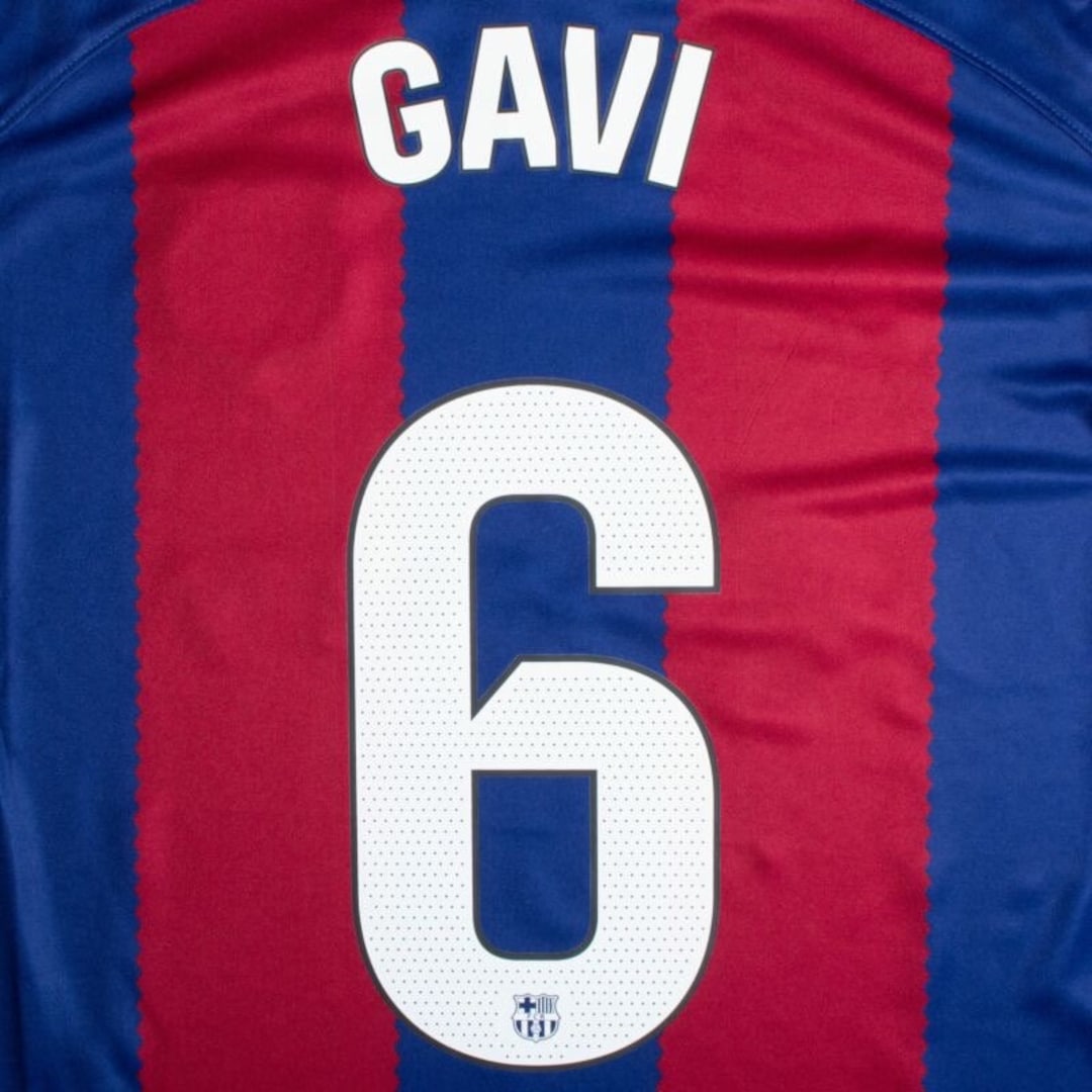 Flocking Nameset GAVI 6 2023 2024 Barcelona Barcelona Home - Etsy