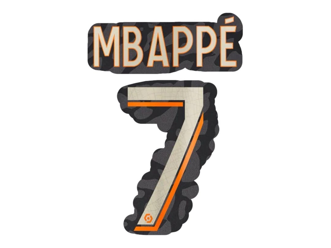 Flocking Nameset Mbappé 7 2023 2024 Paris Third - Etsy