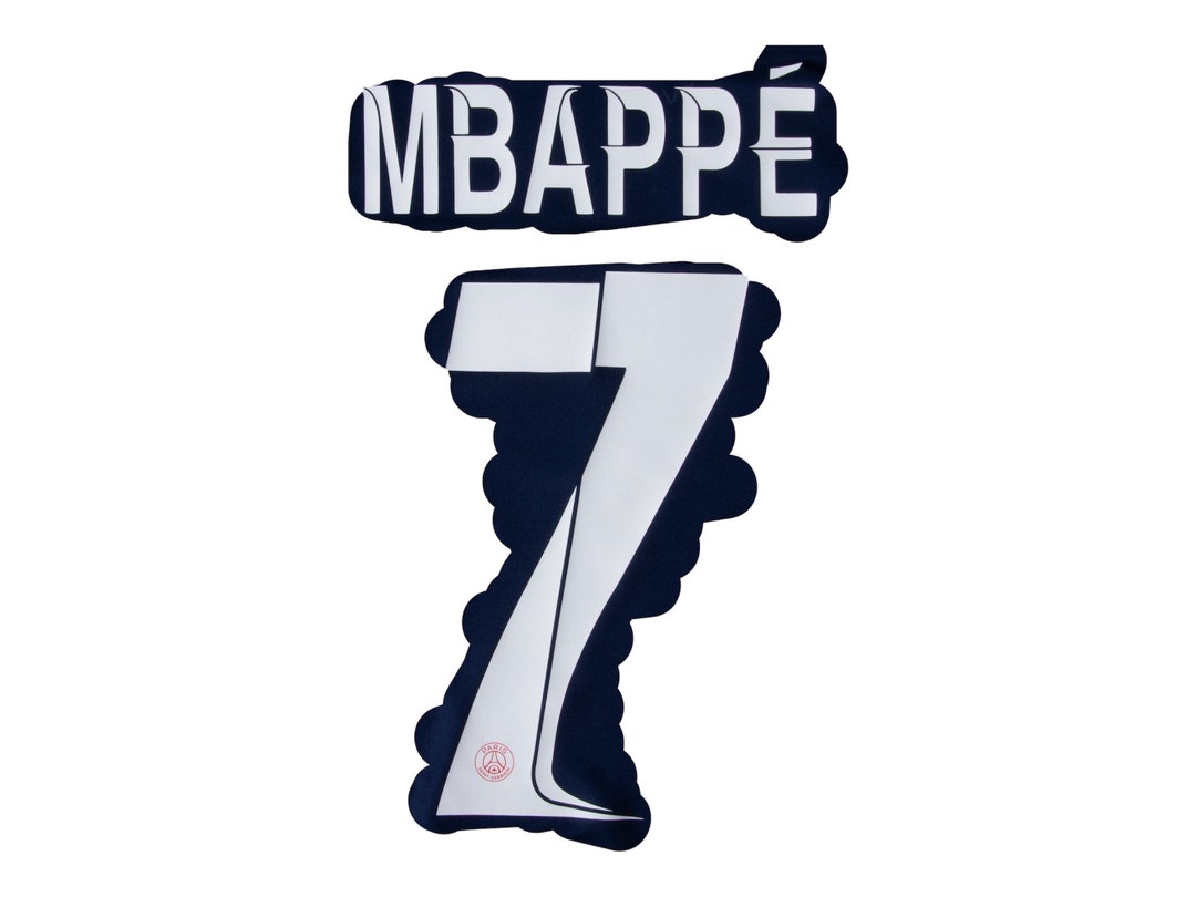 Flocking Nameset Mbappe 7 2023 2024 Paris Cut Version Home Domicile - Etsy