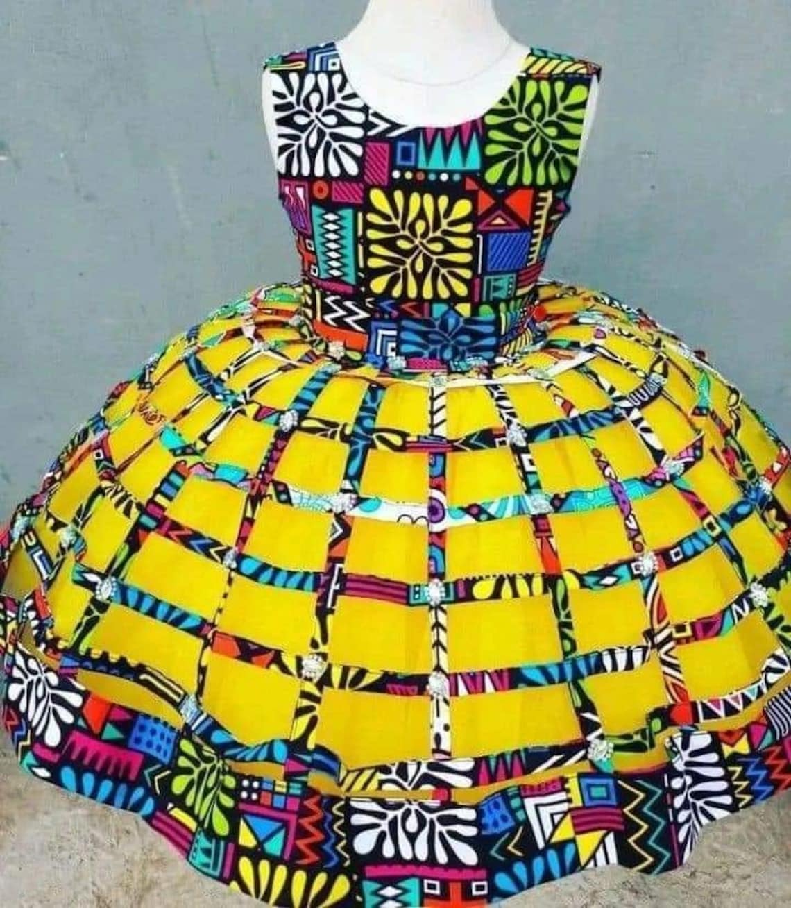 Stylish Ankara Kid’s Dress, African Print Dress, for Kids, Female Kid ...