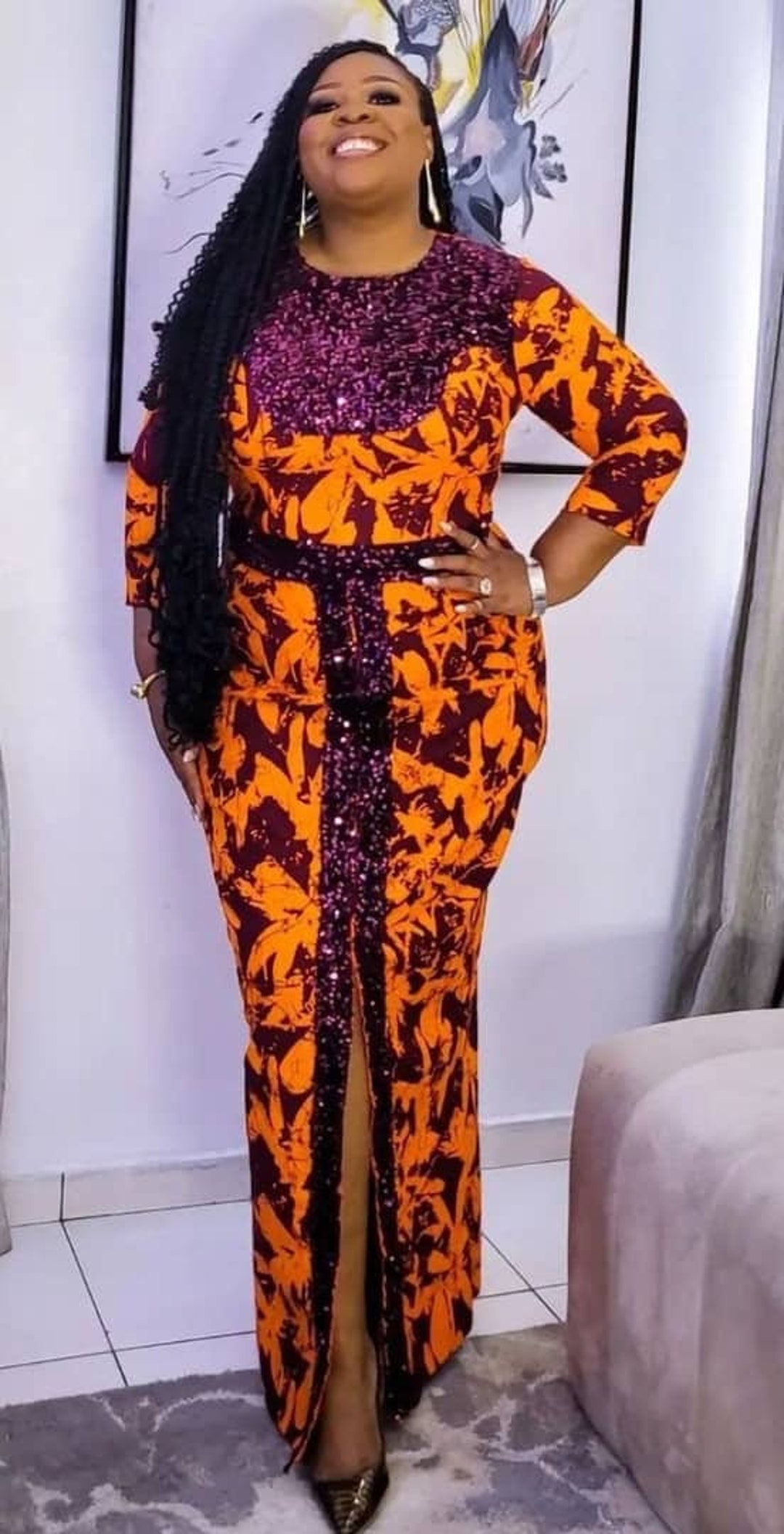 Long African Ankara Dress, African Print Dress, Ankara Dress, Ankara ...