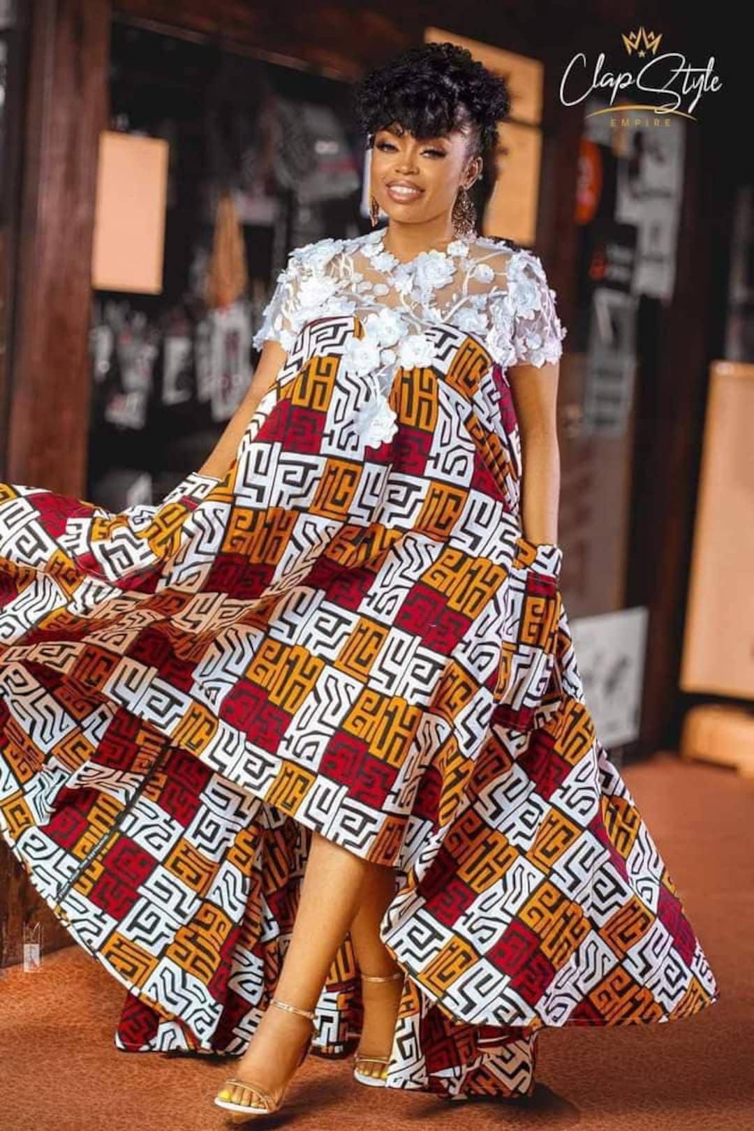 Stylish African Ankara Dress, African Print Dress, Ankara Dress, Ankara ...