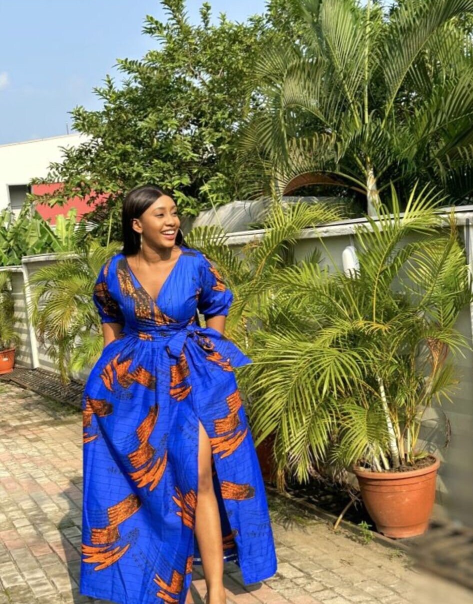 Long African Ankara Dress, African Print Dress, Ankara Mermaid Dress ...