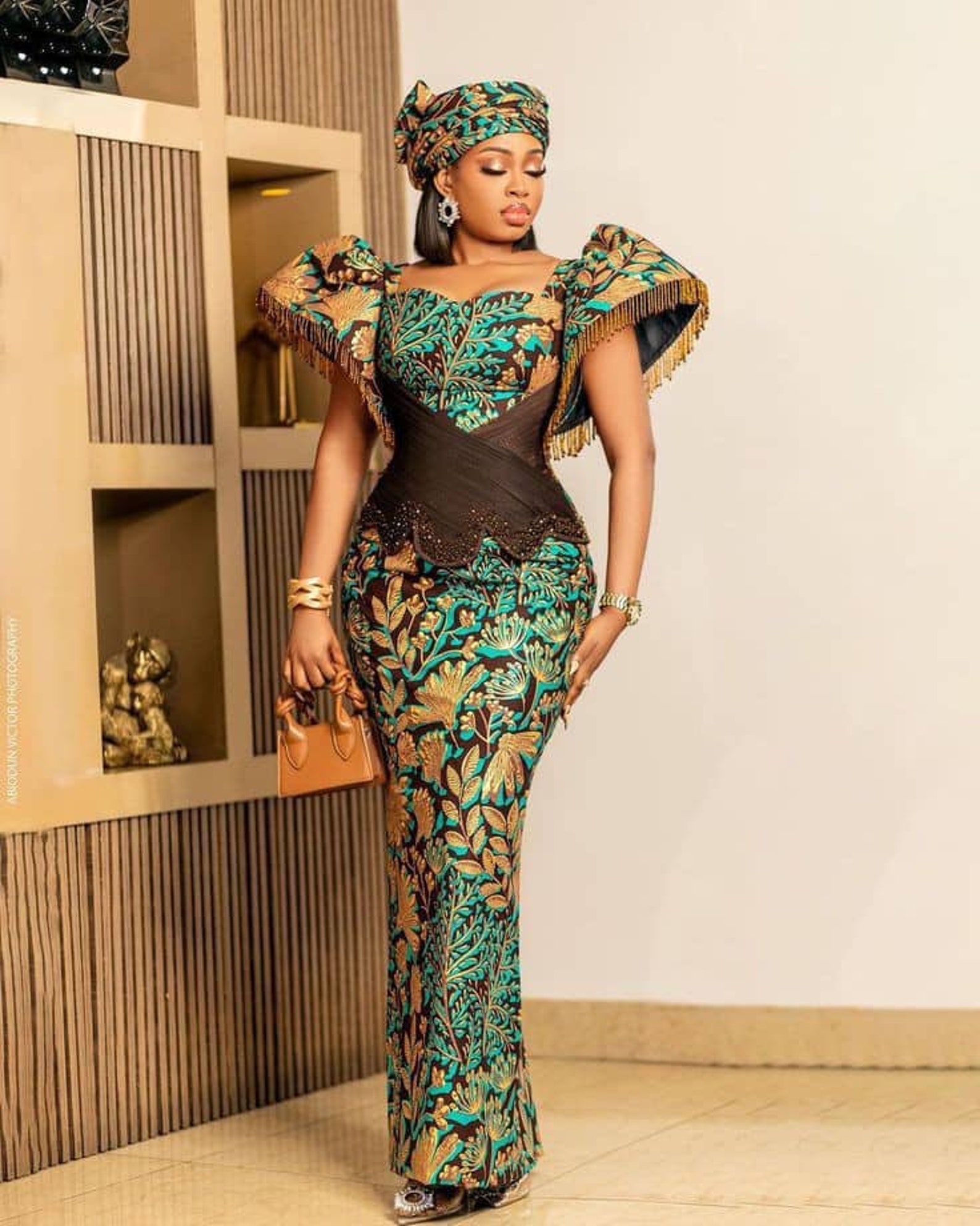 Long African Ankara Dress, African Print Dress, Ankara Mermaid Dress ...