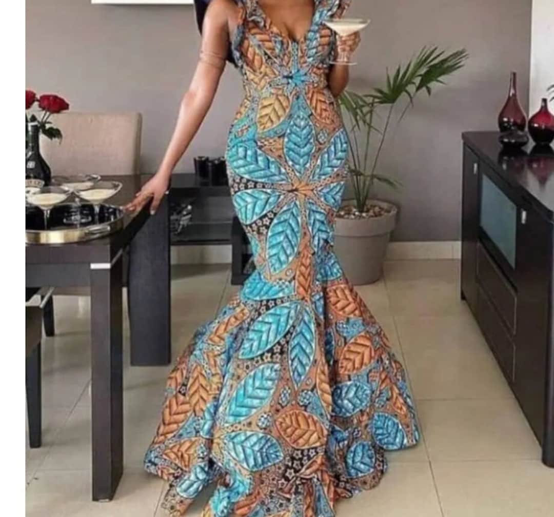 Trending Stylish African Ankara Dress, African Print Dress, Maxi Dress ...