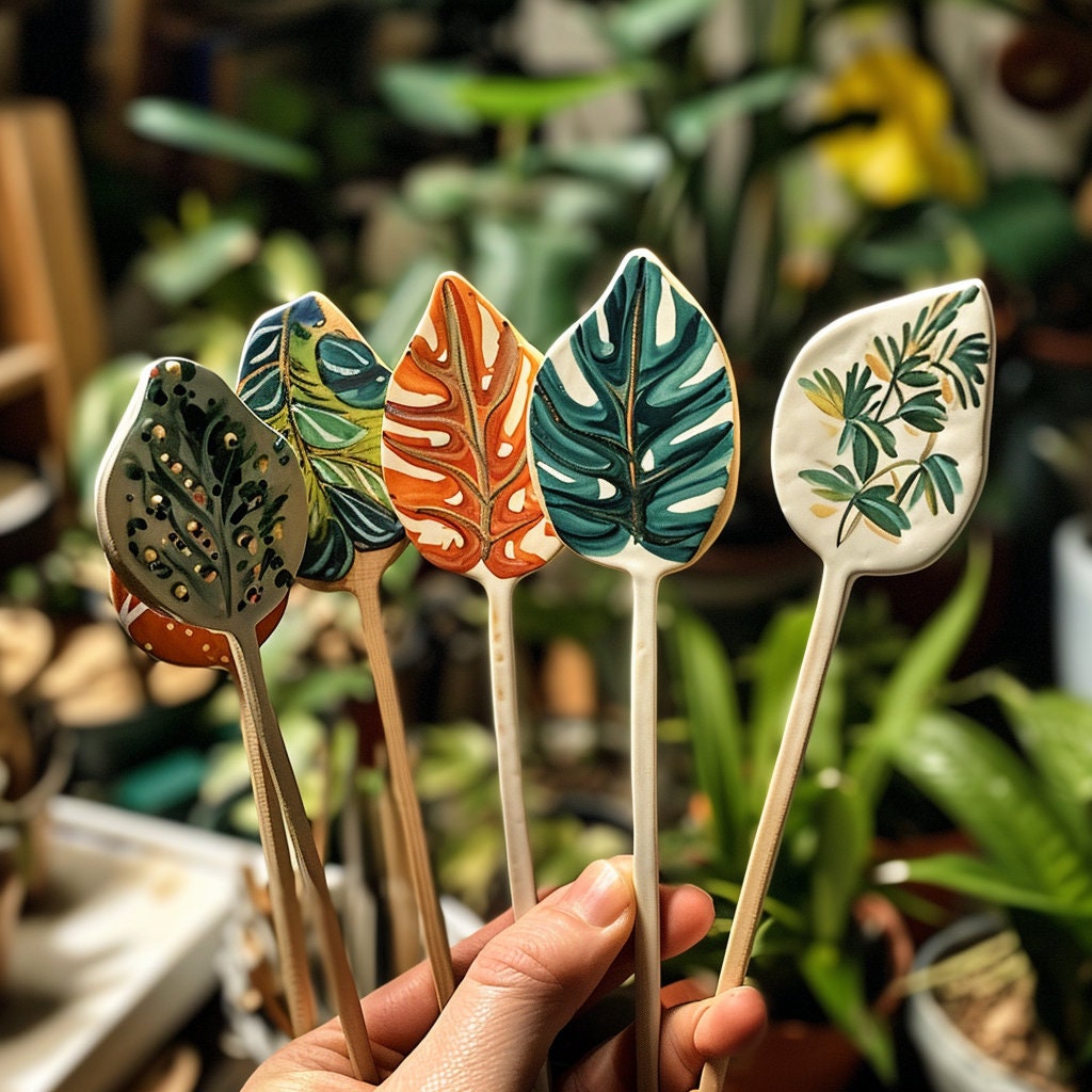 Hand Painted Ceramic Plant Labels for All Seasons - Etsy