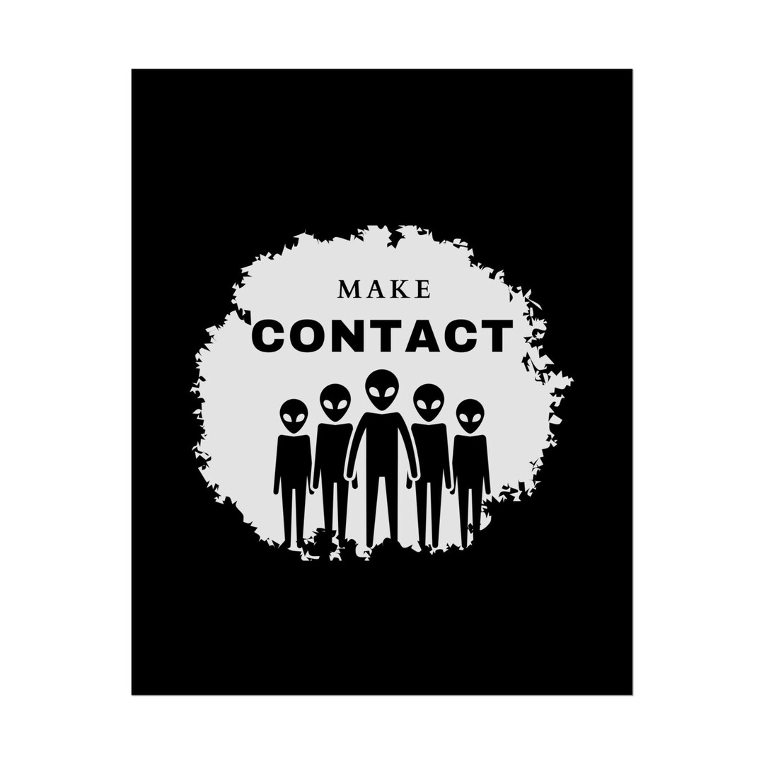 Aliens Make Contact Poster Sci-fi Wall Art - Etsy Canada