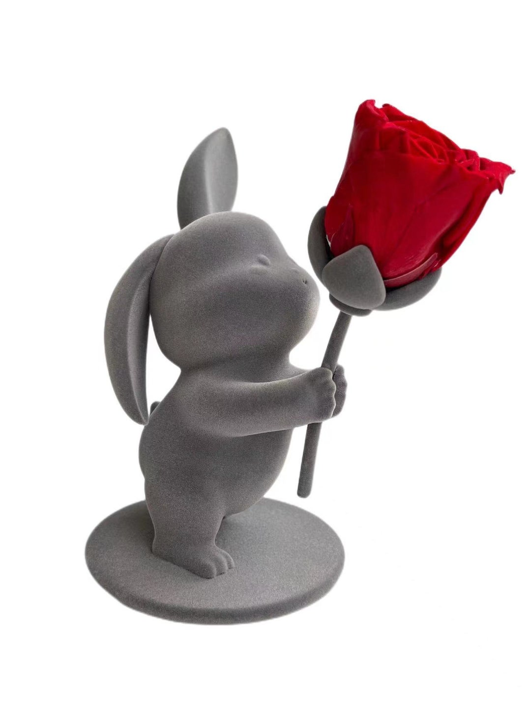 Rabbit Immortal Preserved Rose Flower for Her,easter,anniversary ...