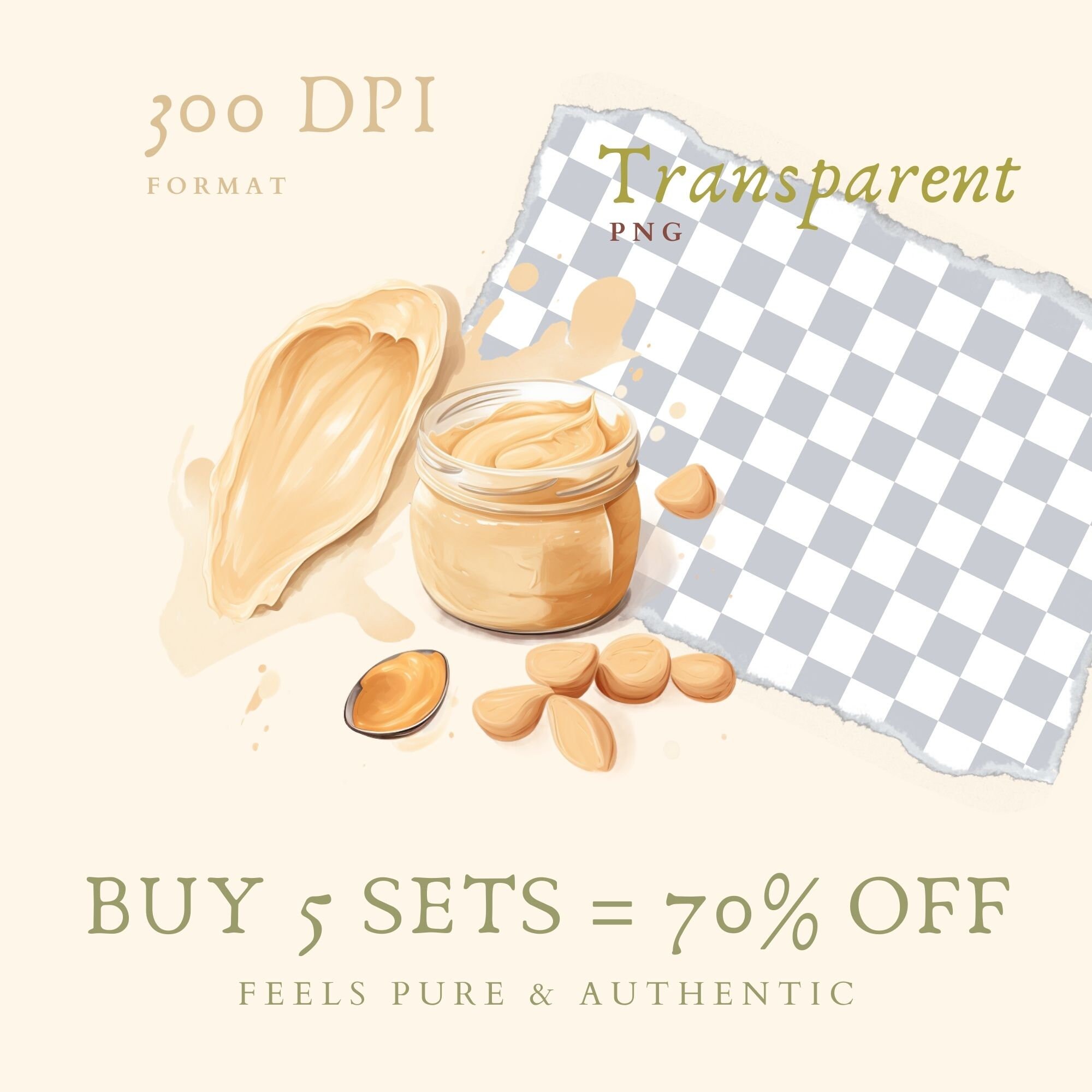 Peanut Butter Clipart Bundle, Watercolor Clipart PNG, Food Clipart ...