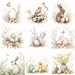 Classic Easter Vintage Watercolor Clipart Bundle, 81 Png Easter Images ...