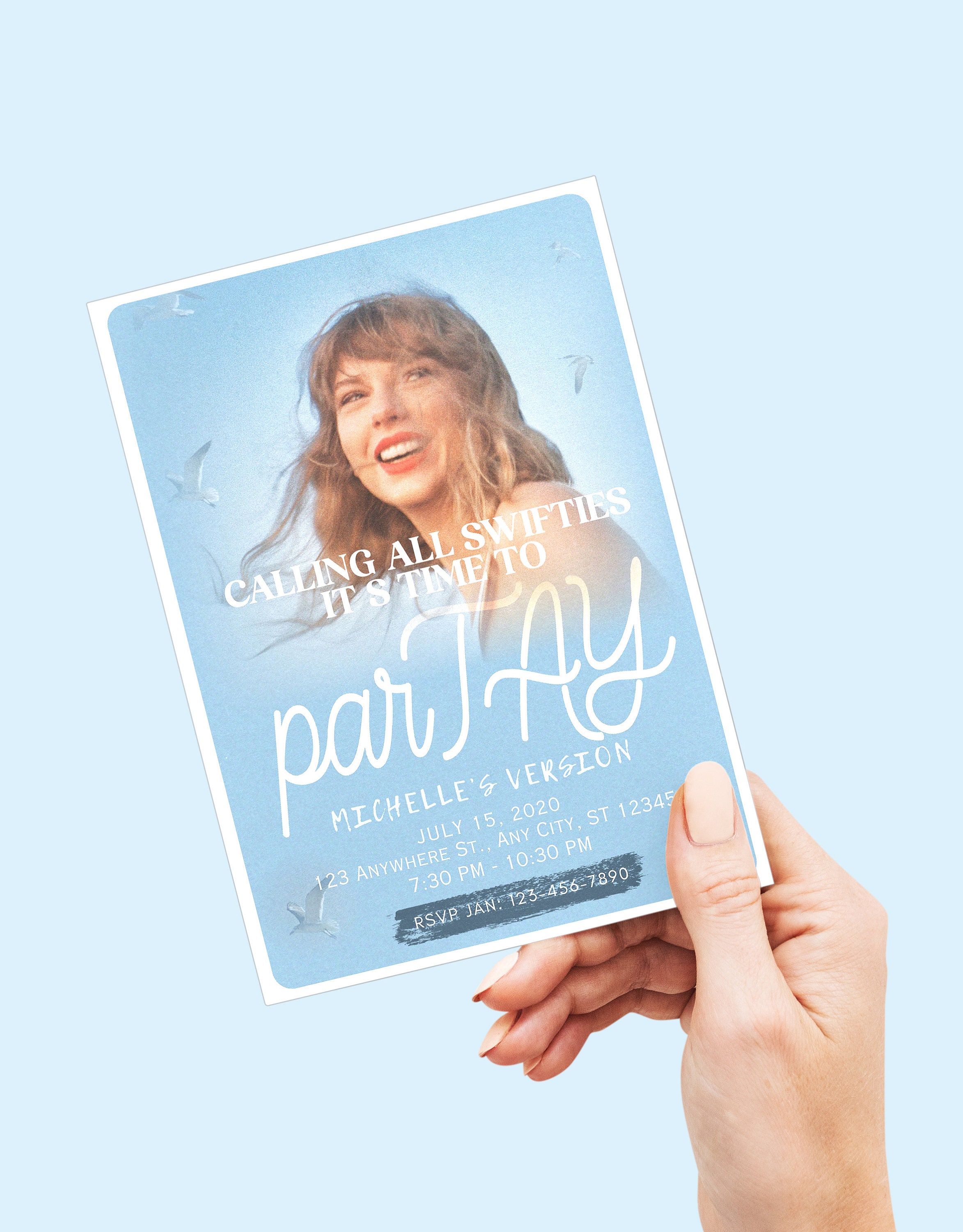 Editable Taylor Swift Party Invitation, Print or Digital File Available ...