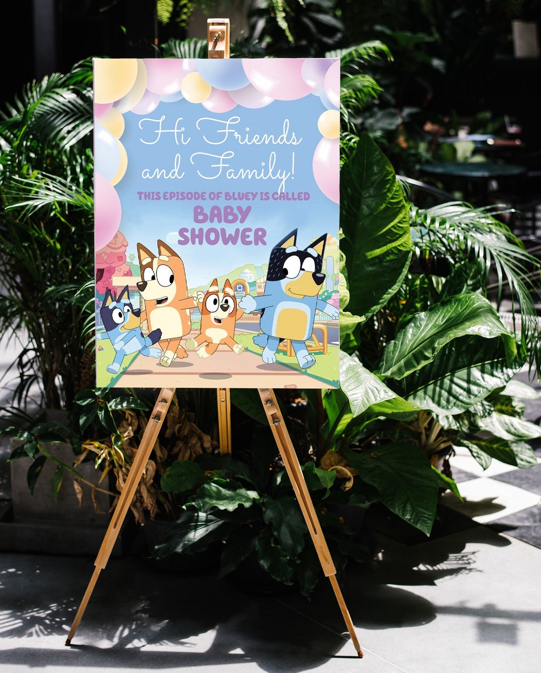 Ready to Print: Bluey Baby Shower Welcome Sign - 18" X 24" - Etsy