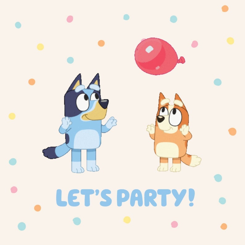 Editable Animated Bluey Birthday Party Invitation Girl, Bluey Birthday ...