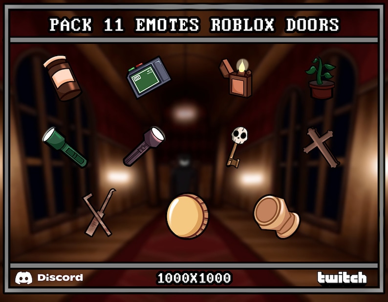 Roblox Doors Items Twitch / Discord / Youtube 11 Emotes - Etsy