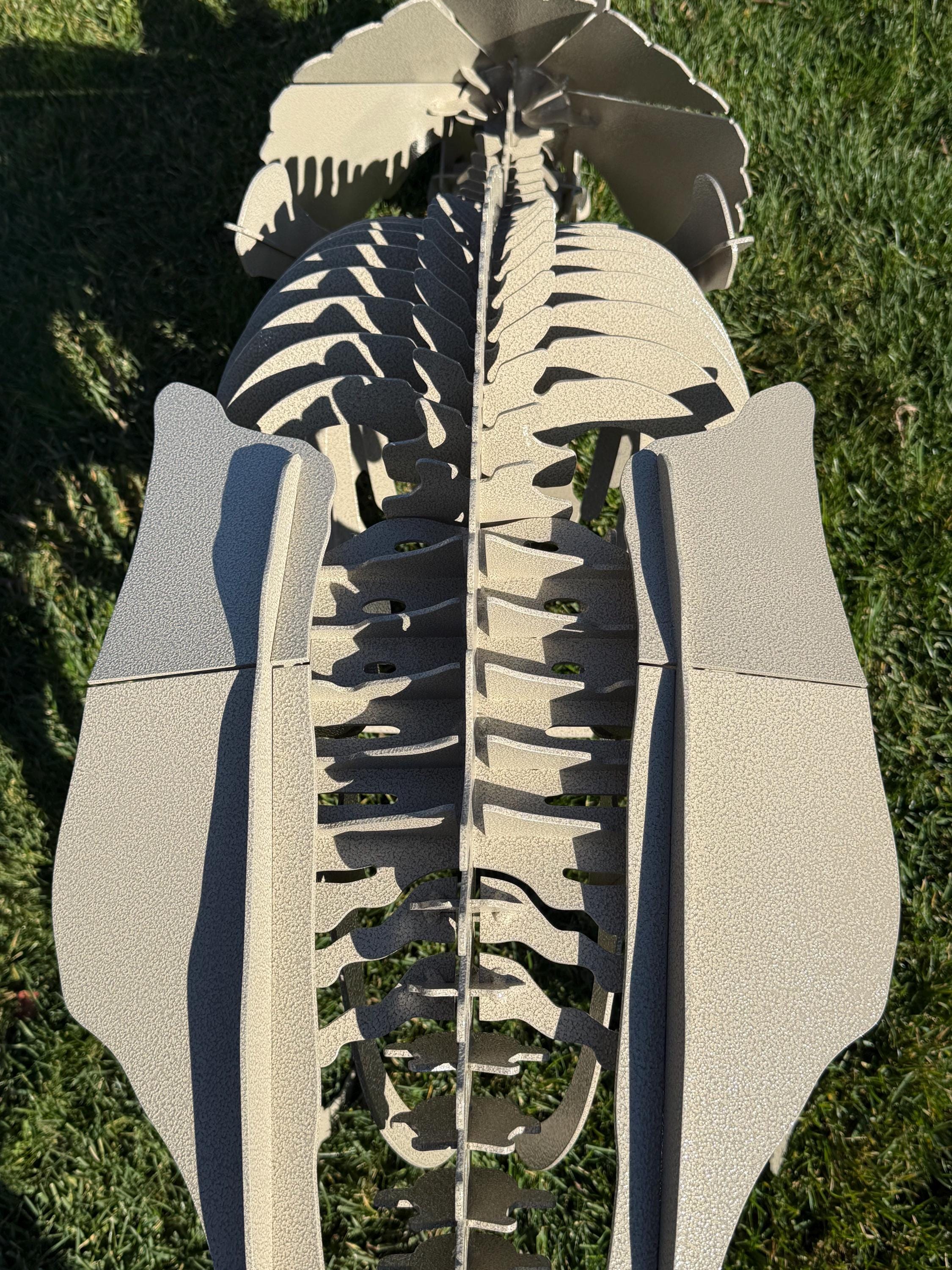 Handcrafted 6-foot Aluminum Triceratops | Unique Metal Dinosaur ...