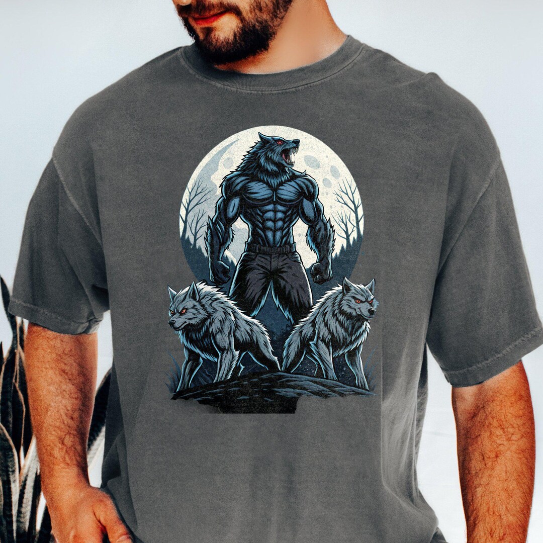 Sigma-lone Wolf Werewolf T-shirt, Full Moon Tee, Wolf Pack Apparel ...