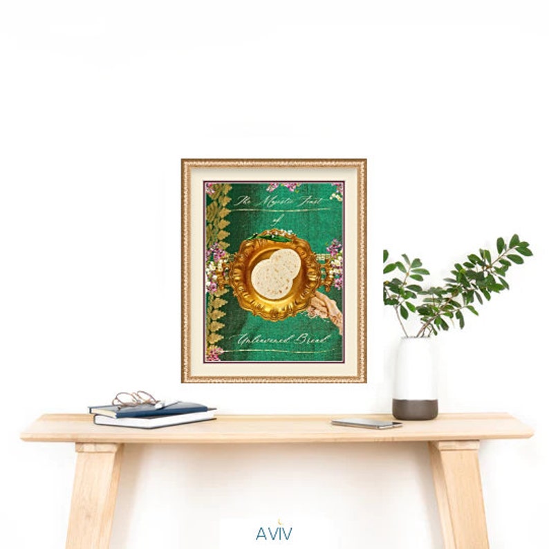 Unleavened Bread Art Unleavened Bread Framed Print Feast Print Feast Art Unleavened