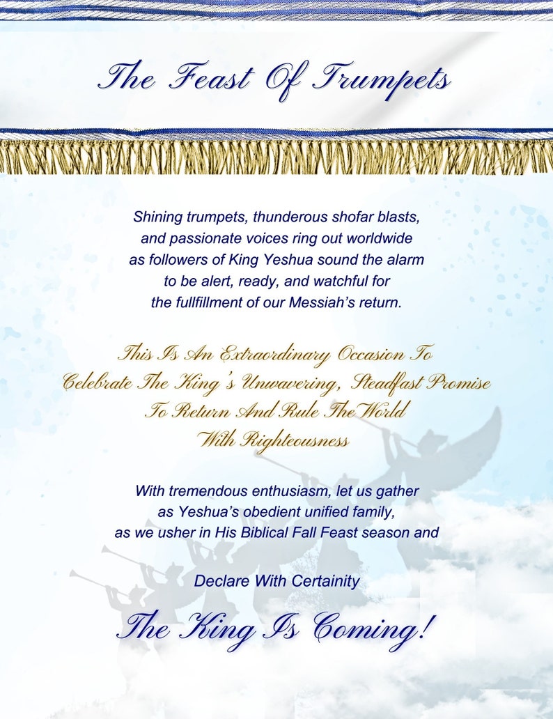 TRUMPETS Feast Greeting Card | YOM TERUAH Card | Moadim Card ...