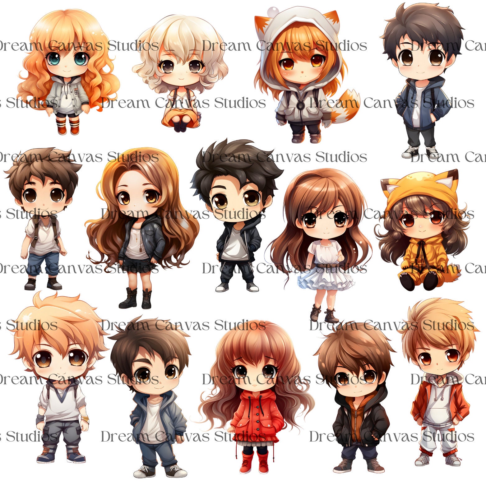 Chibi Anime Clipart PNG Download, Character Graphic Illustrations ...