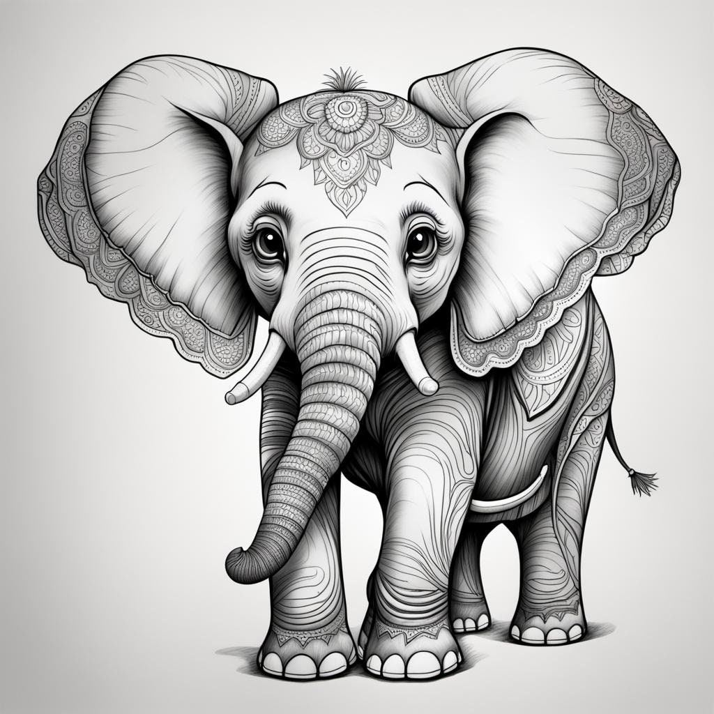 Grayscale Coloring Baby Animals Set of 5 Coloring Pages - Etsy