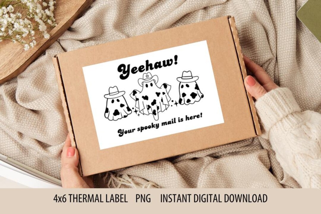Thermal Label Png, Packaging Labels, Halloween Themed Shipping Label ...