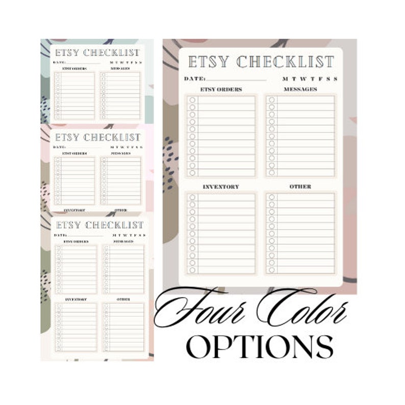 Daily Etsy Checklist, Daily to Do List for Etsy Sellers, Small Handmade ...