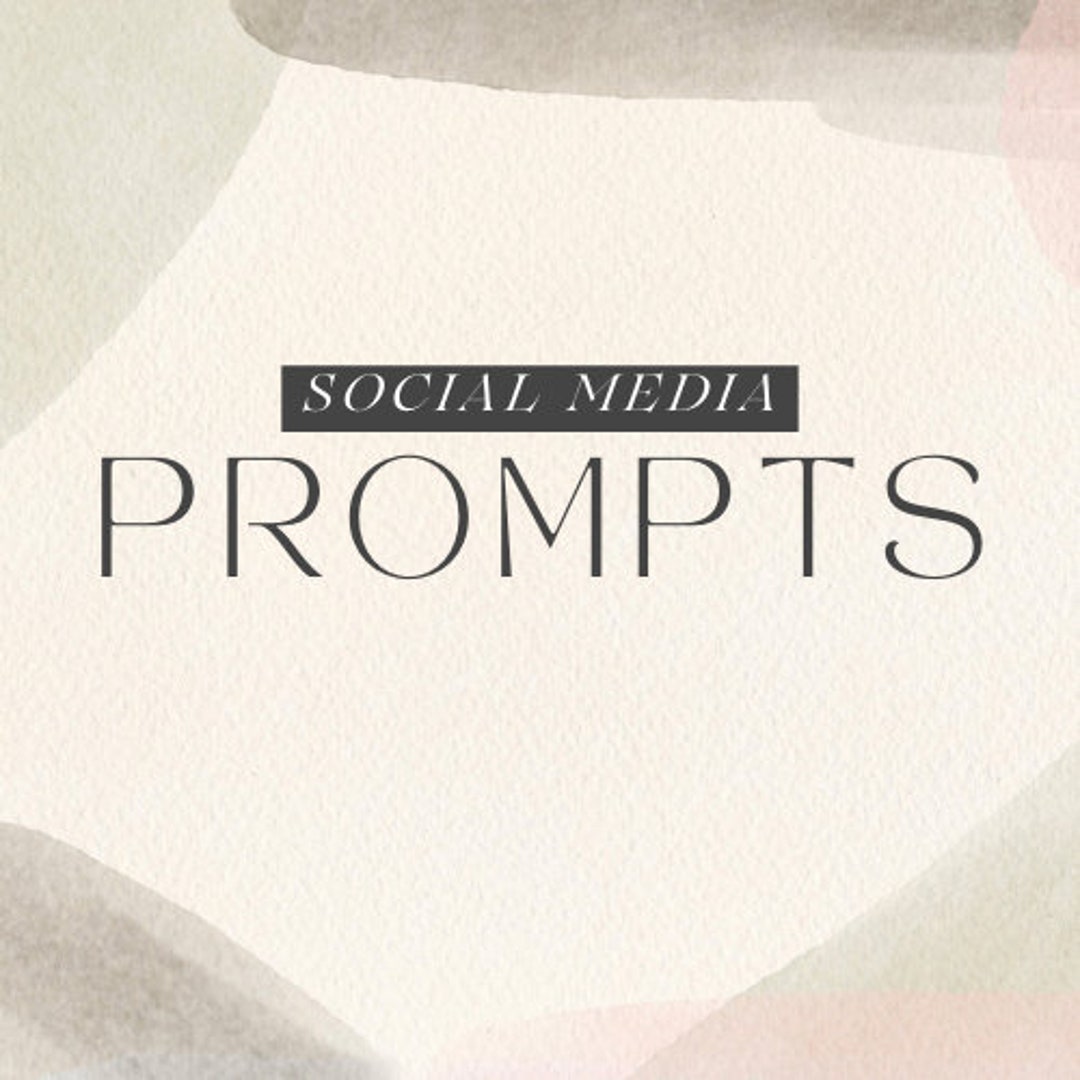 Social Media Prompts, 12 Prompts for Social Media, Small Business ...