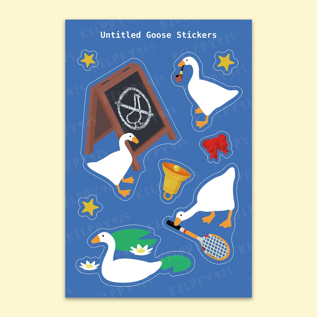 Untitled Goose Game Sticker Sheet Vinyl Stickers - Etsy