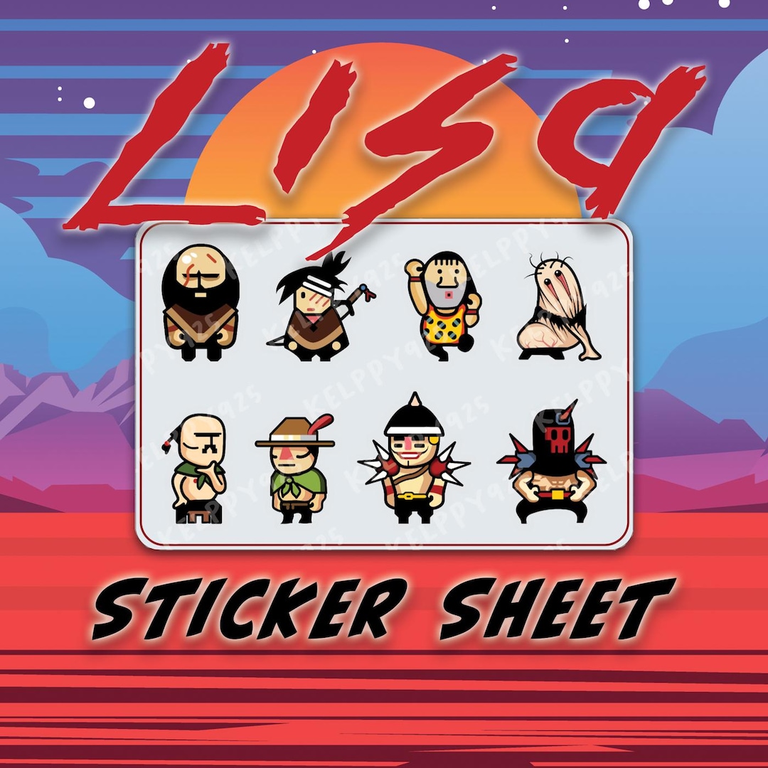 Lisa the Painful Sticker Sheet | Brad Buddy Terry Beady Nern Olan Buzzo ...