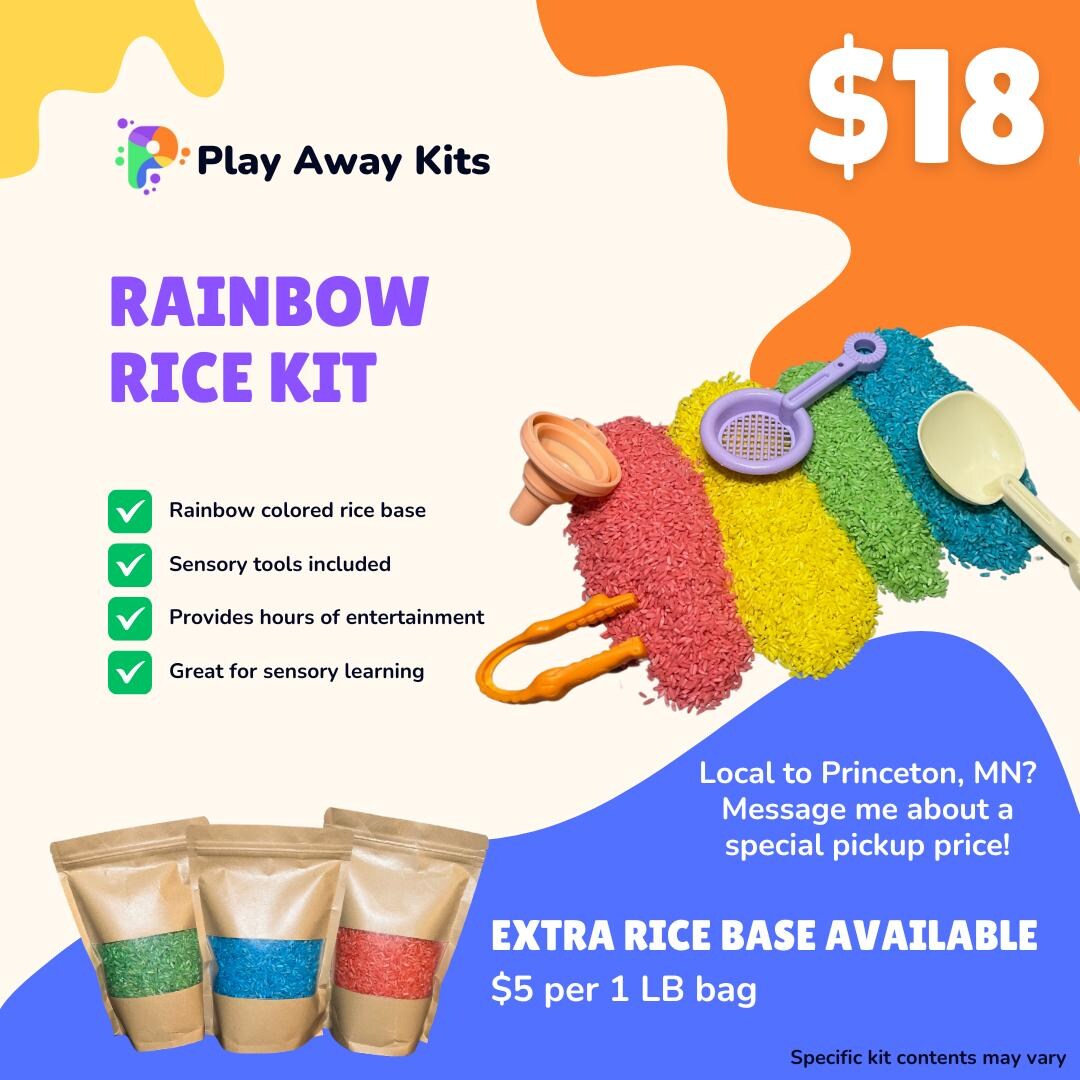 Rainbow Rice Sensory Kit - Etsy
