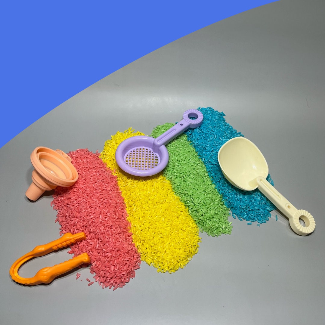 Rainbow Rice Sensory Kit - Etsy
