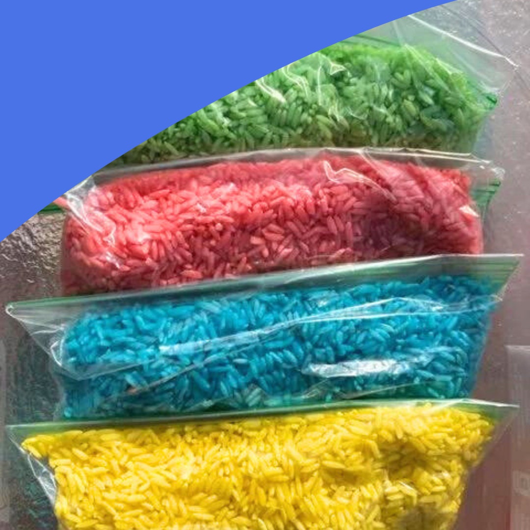 Rainbow Rice Sensory Kit - Etsy
