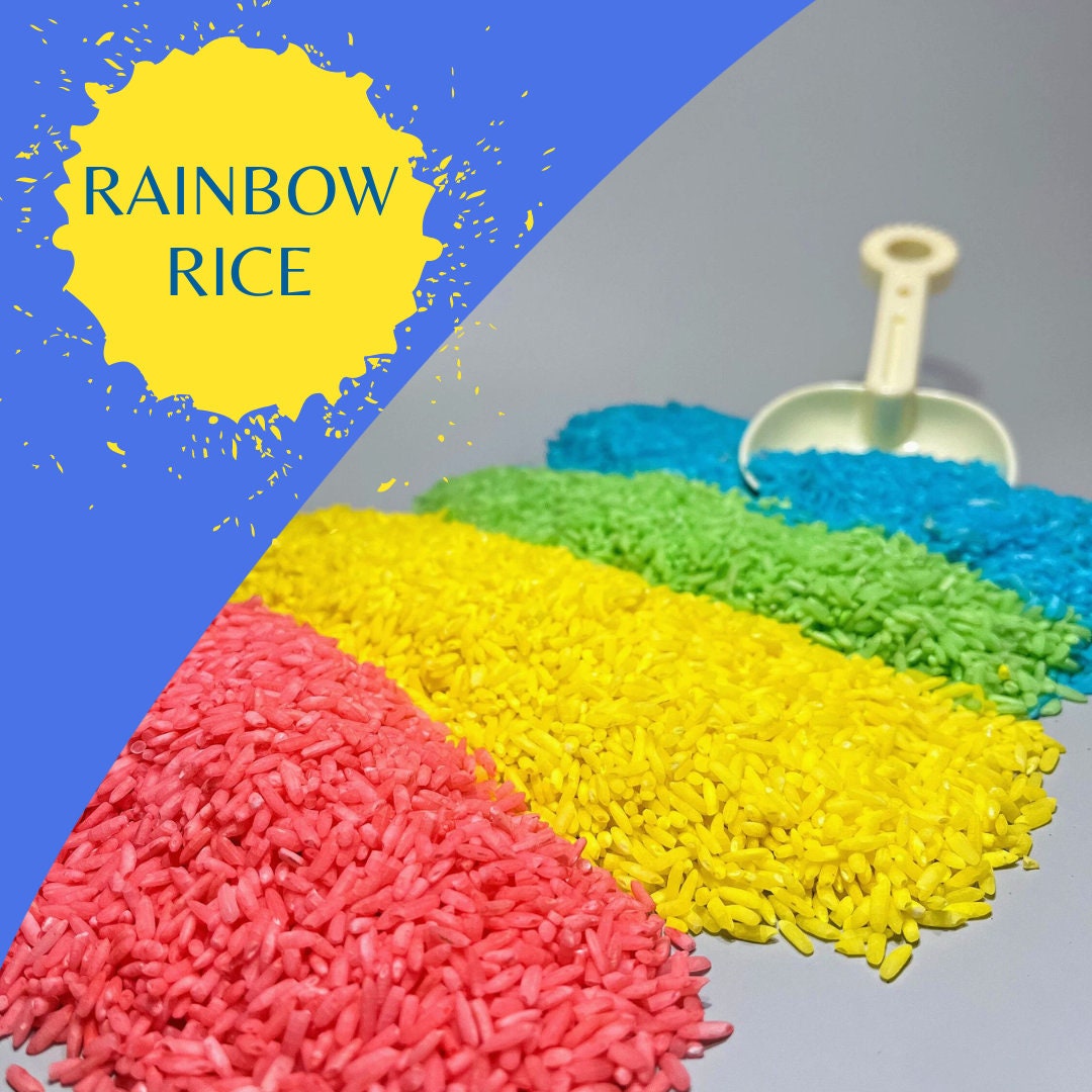 Rainbow Rice Sensory Kit - Etsy