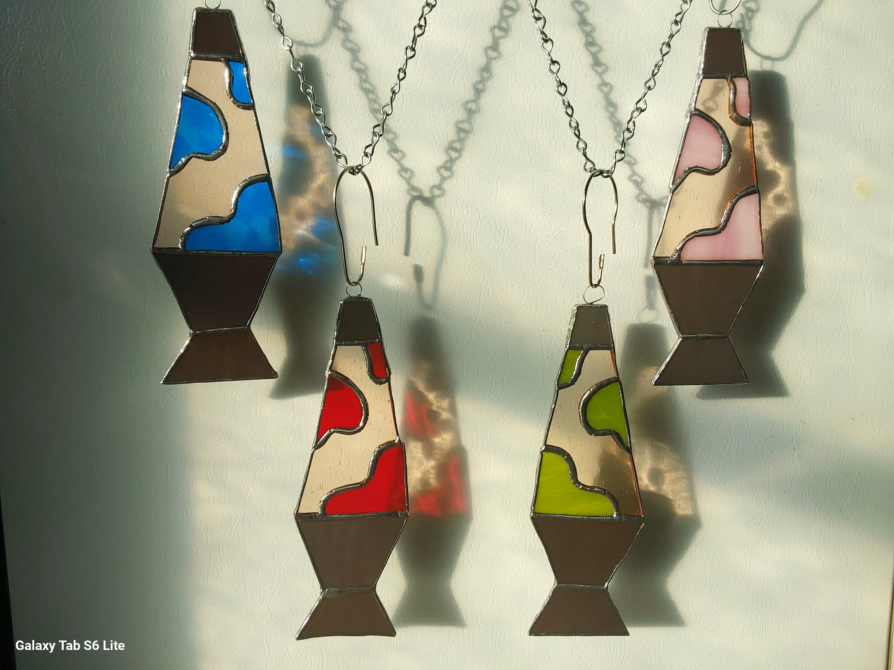 Stained Glass Lava Lamp Suncatcher: Colorful Window Art - Etsy
