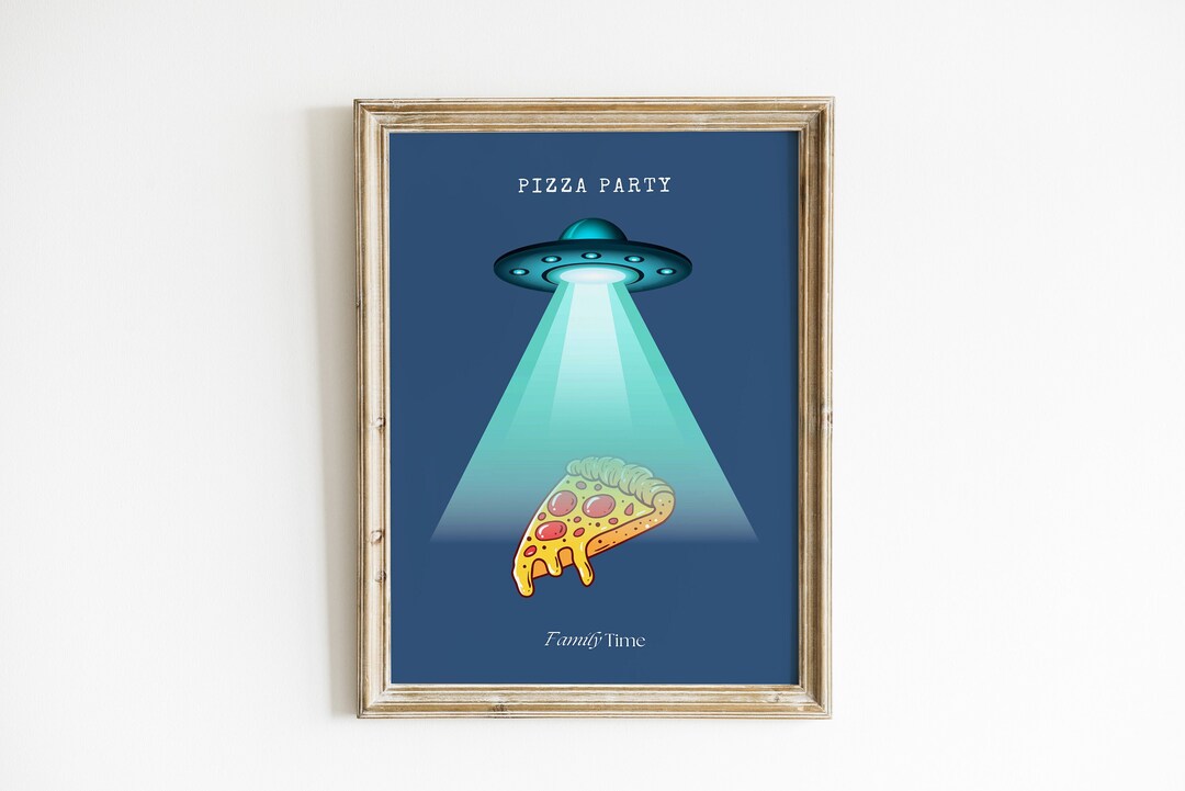 Pizza Party Digital Download Art Print Original Poster Fun - Etsy