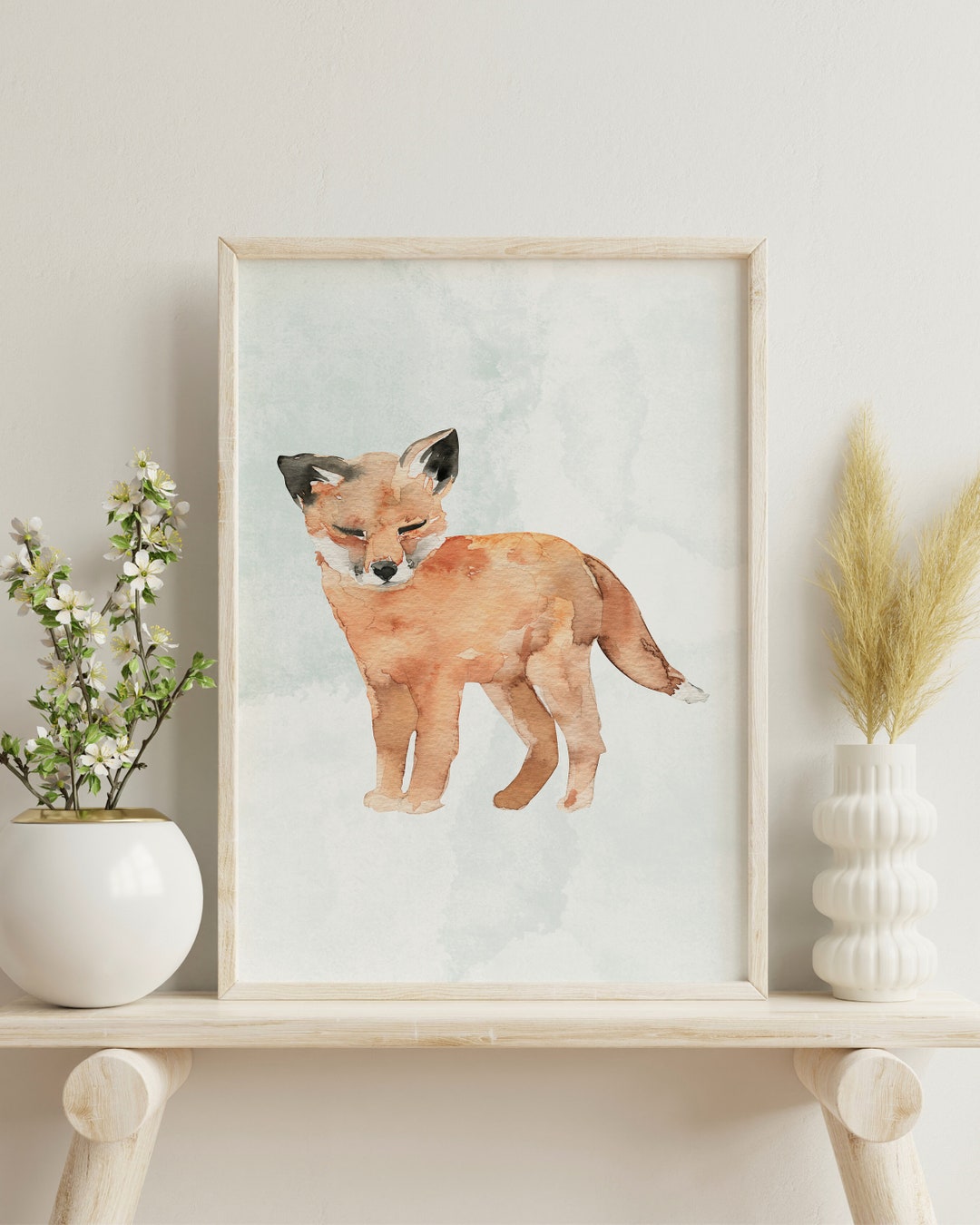 Cute Fox Poster Home Decor Digital Download Art Print Kid Bedroom Art ...