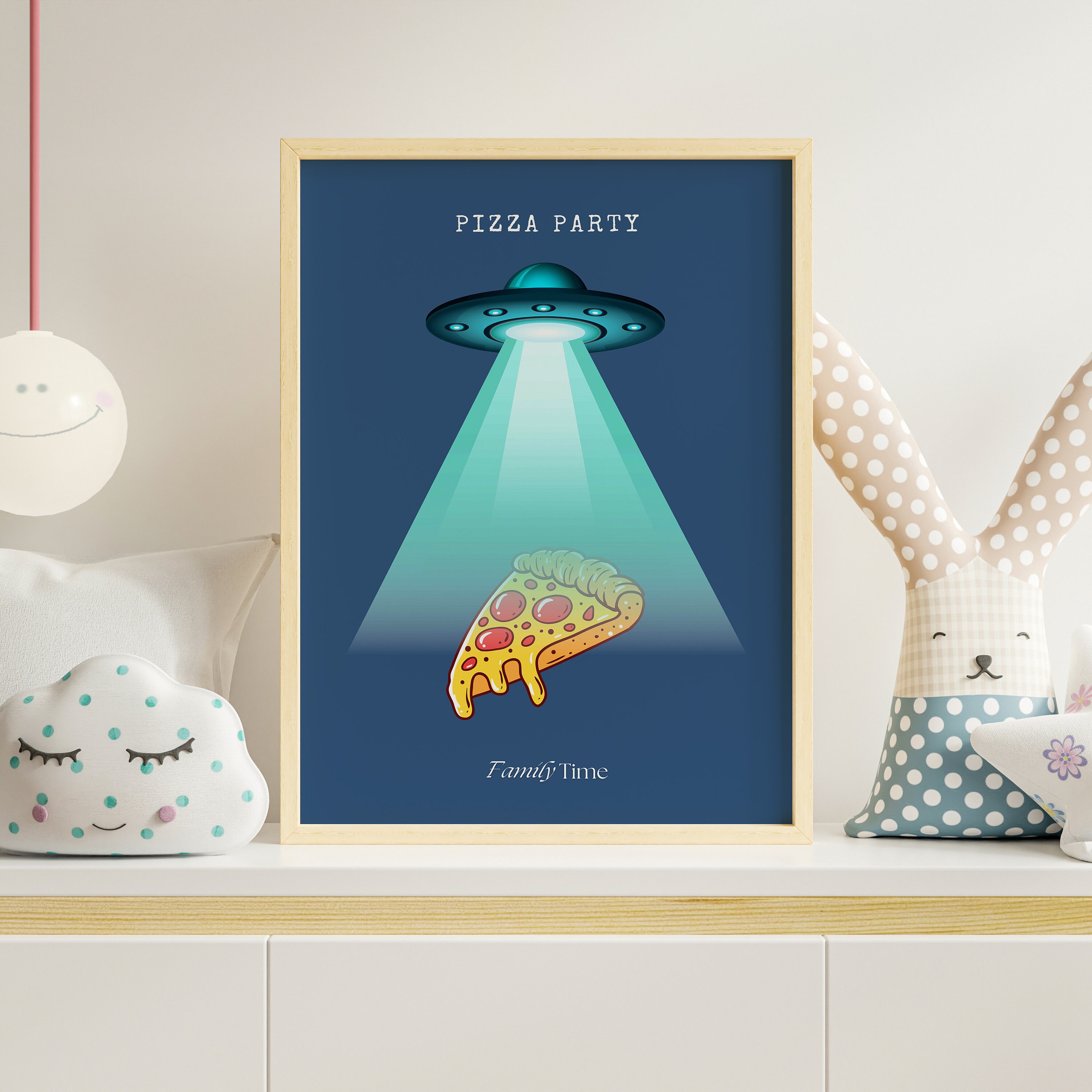 Pizza Party Digital Download Art Print Original Poster Fun - Etsy
