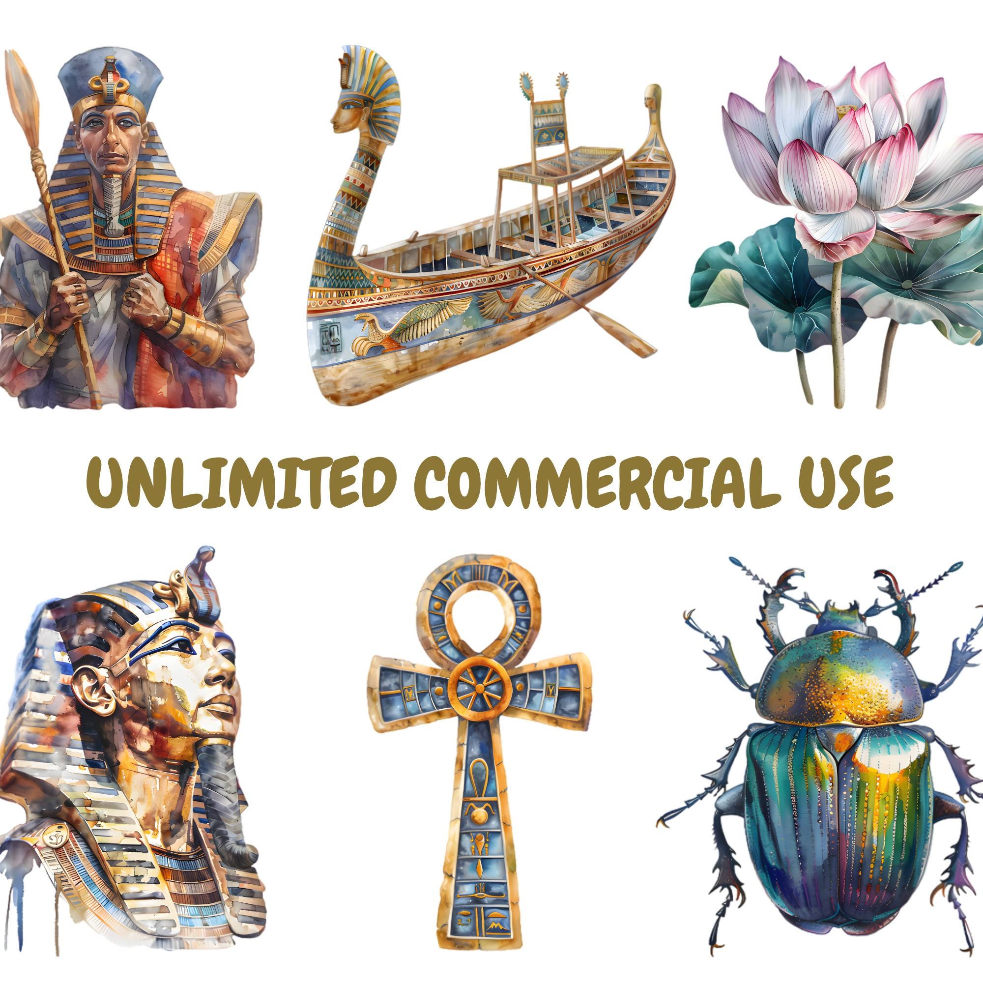Watercolor Ancient Egypt Clipart Bundle, Egyptian Gods Clipart, Egypt ...