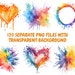 Watercolor Color Splash Clipart Bundle, Paint Splatter Clipart ...