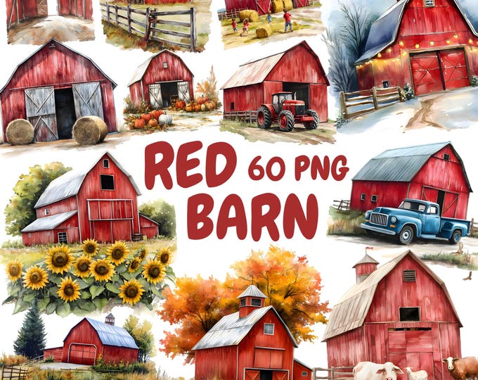 Old Red Barn Svg Cut File, Farming, Farmhouse, Building, Clipart ...