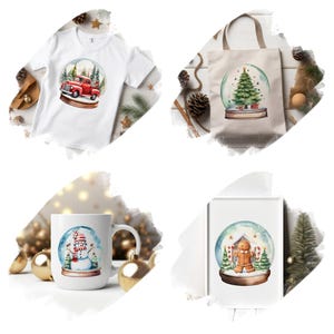 Watercolor Snow Globes Clipart Bundle, Christmas Globe Clipart, Winter ...