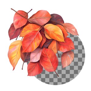 Watercolor Autumn Leaves Clipart Bundle, Fall Leaves Clipart, Leaf ...