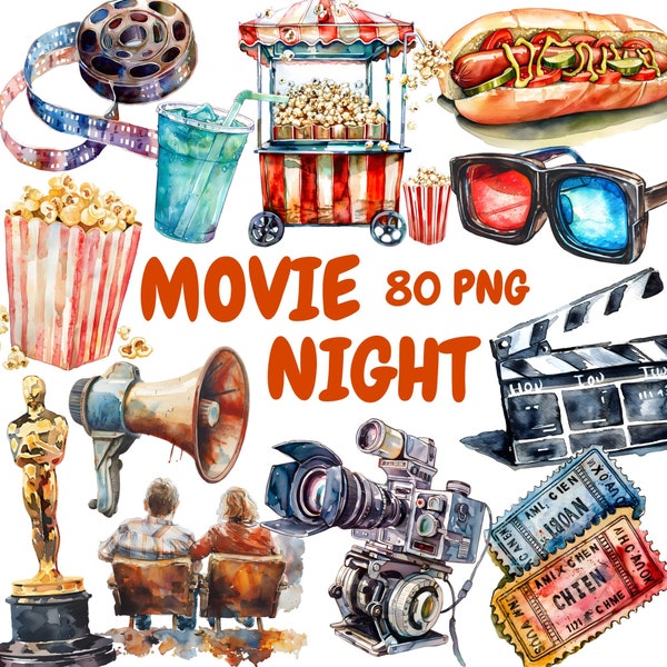 Movie Clipart - Etsy