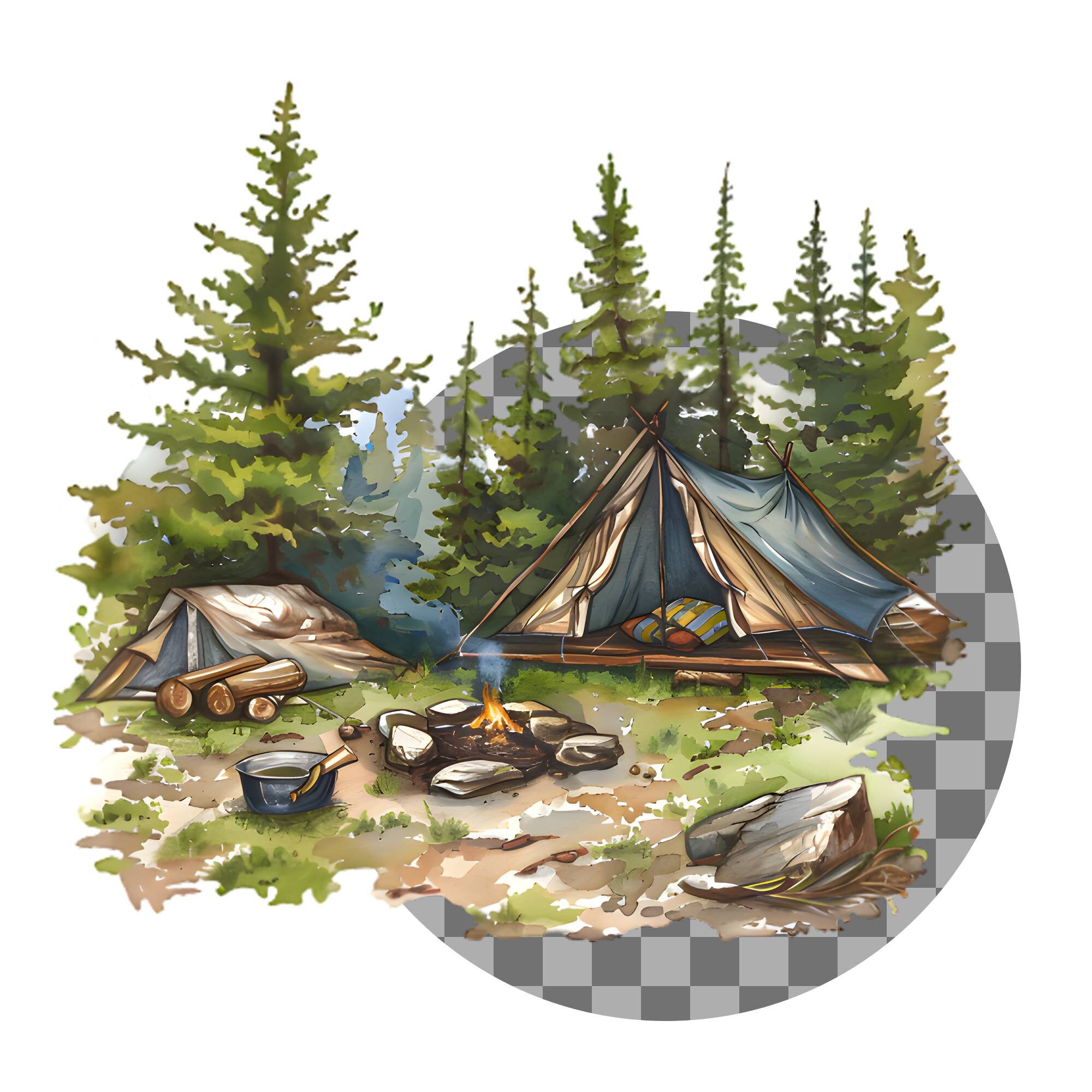 Watercolor Scouting Clipart Bundle, Boy Scout Clipart, Camping ...